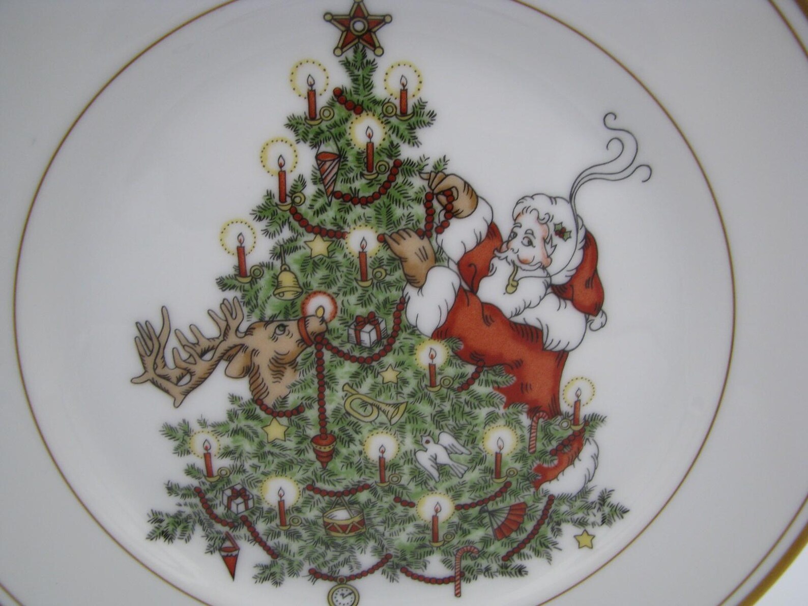 Fitz and Floyd St. Nicholas Dinner, Salad, Bread & Butter Plate (s) and ...