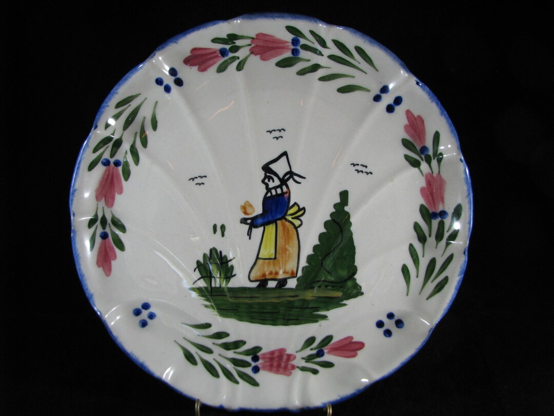 Blue Ridge Pottery Peasant Hand Painted Tray 10" Excellent Condition - Etsy