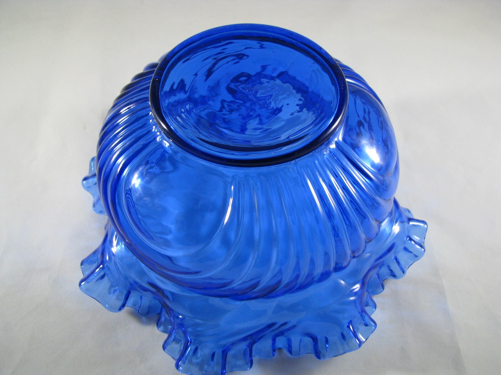 FENTON Caprice Bowl in BLUE ROYALE Color 9 1/2 - Etsy
