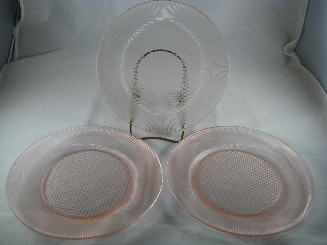 Homespun "fine Rib" Jeannette Glass Co Made 1939-49 Dinner Plate (s) 9 ...