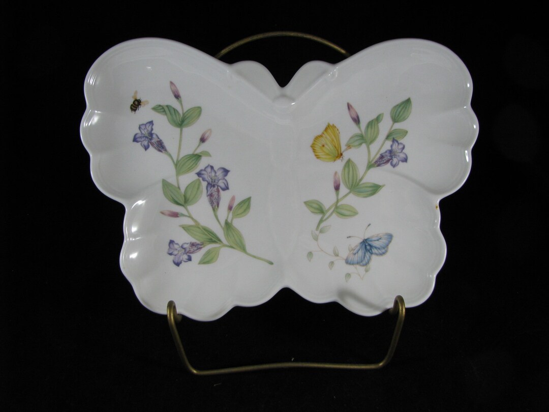 LENOX Butterfly Meadow Hors D' Oeuvre Butterfly Shape Tray 10" Wide ...