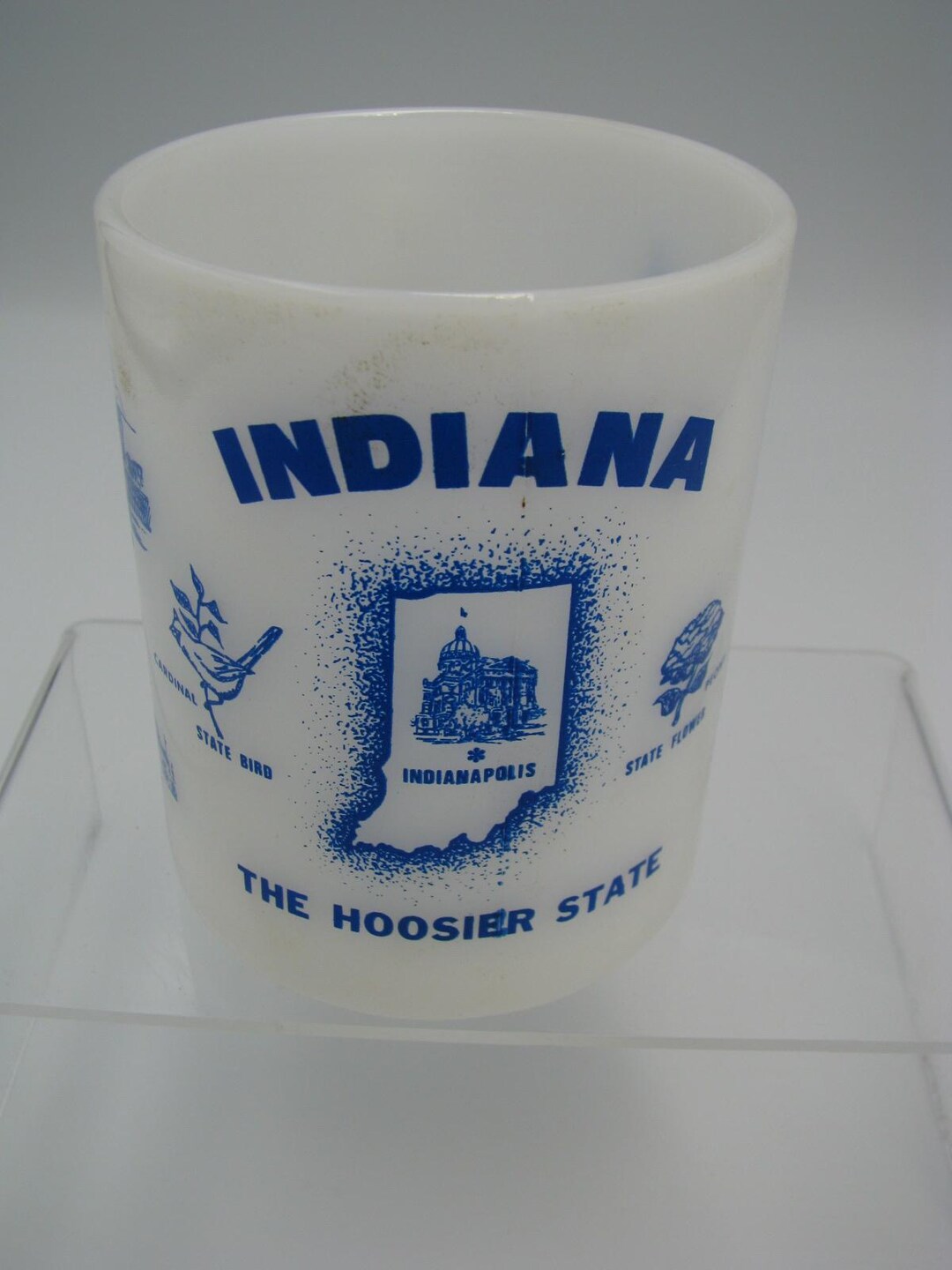 Vintage Coffee Mug Made by Federal Glass Company INDIANA the Hoosier ...