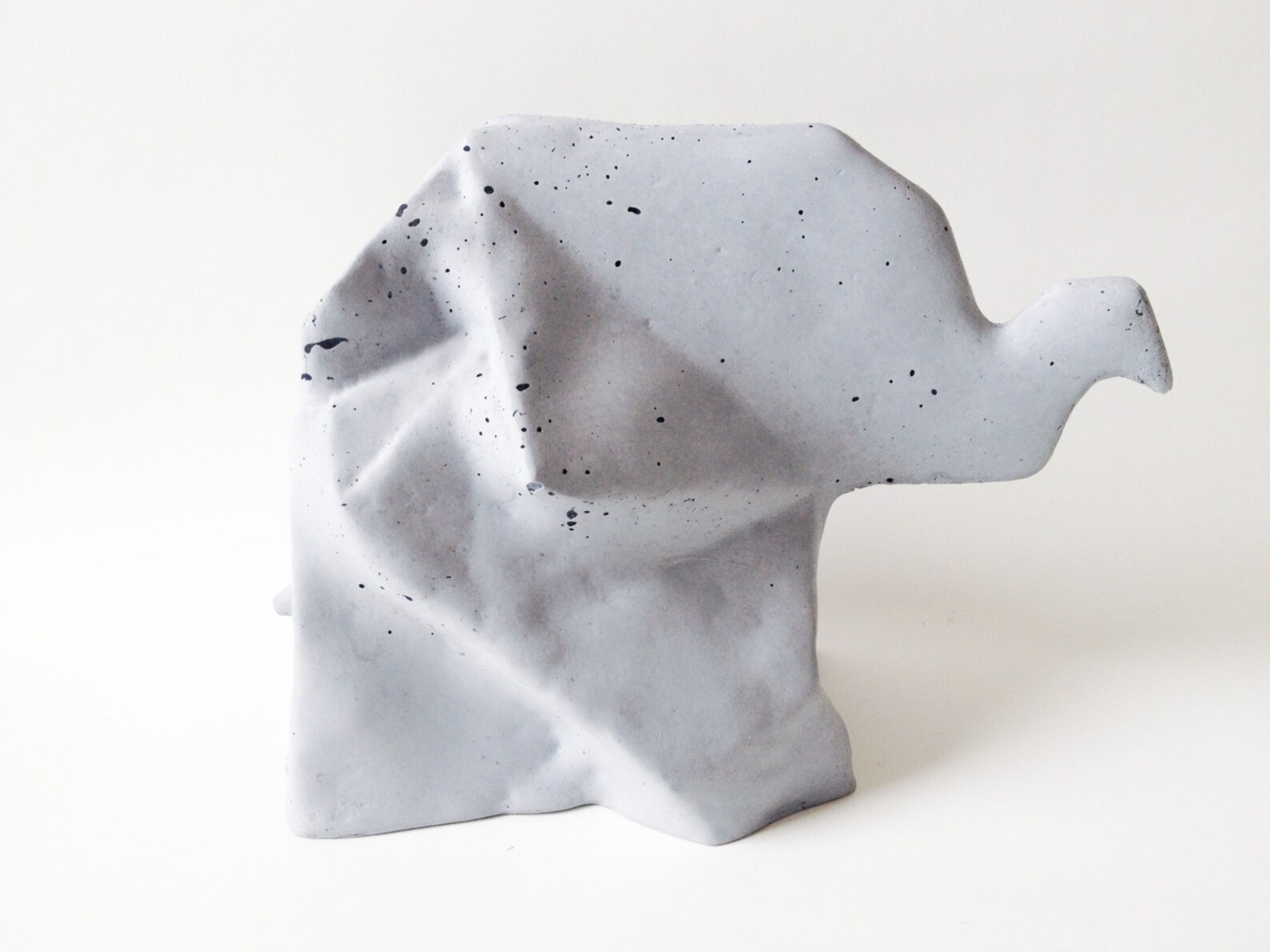 Origami Elephant of Concrete - Etsy
