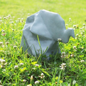 Origami Elephant of Concrete - Etsy