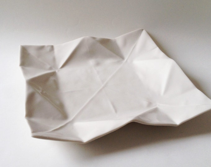 Origami Porcelain Plate Small - Etsy