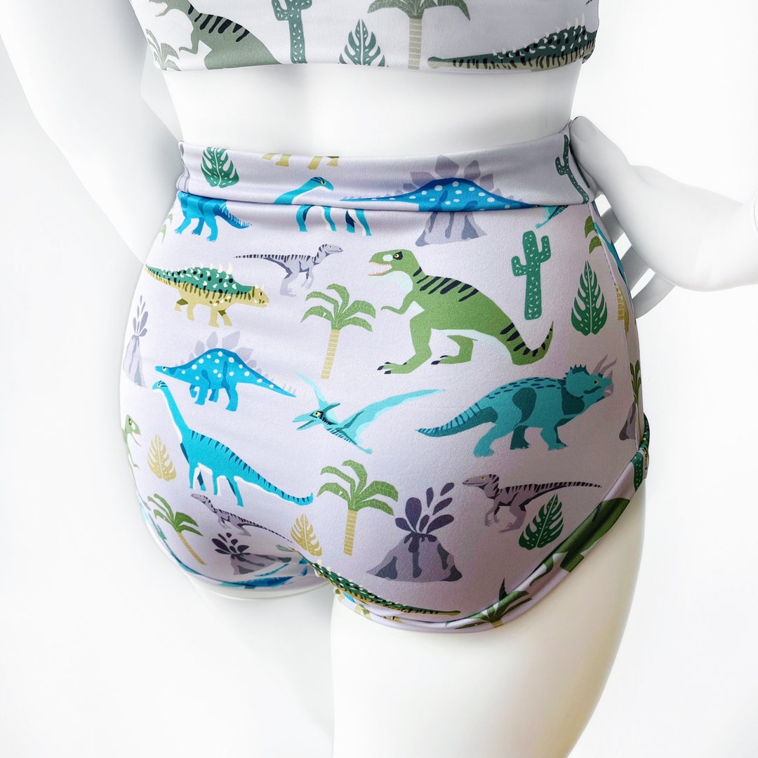 Dinosaur Bikini Bottoms | Recycled Swimwear | Ethical Swimsuit - Etsy