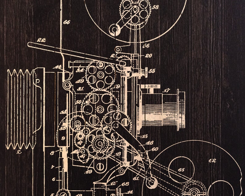 Projector Patent Print Wood Art Gift Idea Vintage Projector - Etsy UK