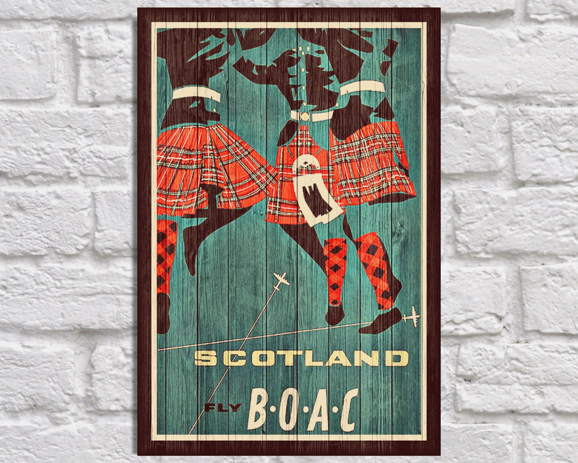 Scotland Art Scotland Travel Poster Wood Wall Art Scotland - Etsy Australia