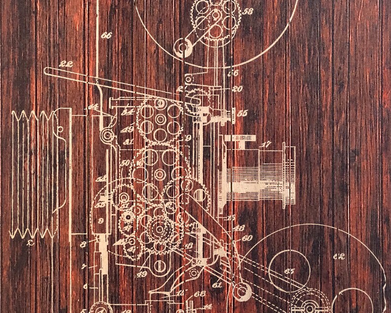 Projector Patent Print Wood Art Gift Idea Vintage Projector - Etsy UK