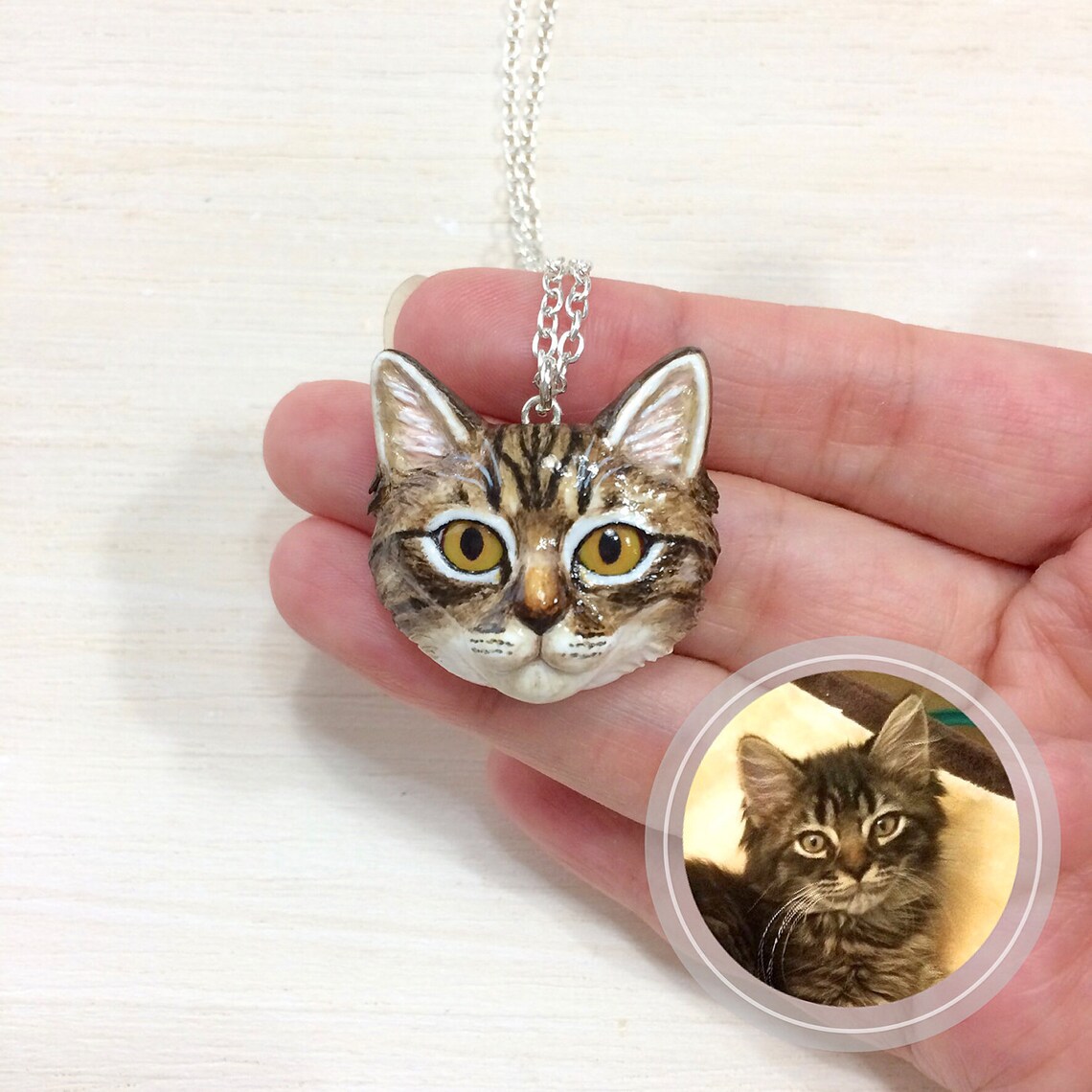 Custom Cat Portraits Necklaces Custom Cat Face Necklaces - Etsy