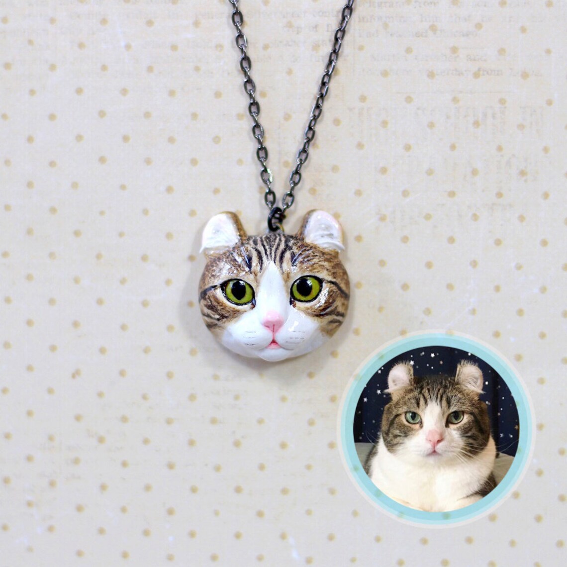 Custom Cat Portraits Necklaces Custom Cat Face Necklaces - Etsy