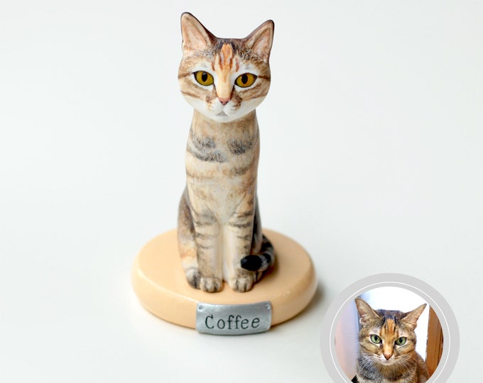 Custom Cat Figurine, 3D Custom Cat Portraits, Cat Sculpture, Cat Statue ...