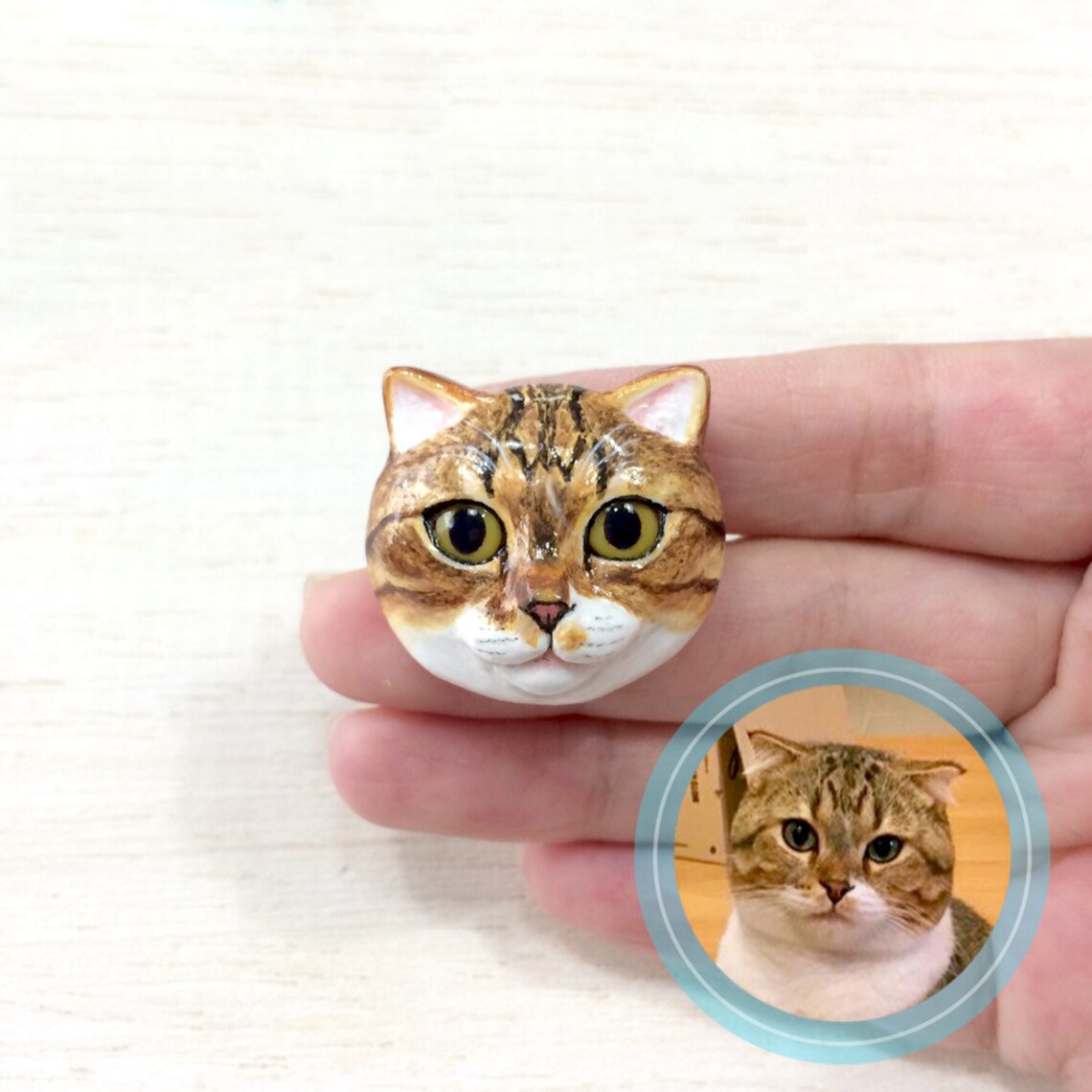 Custom Cat Portraits Brooch Custom Cat Brooch Cat Portrait - Etsy