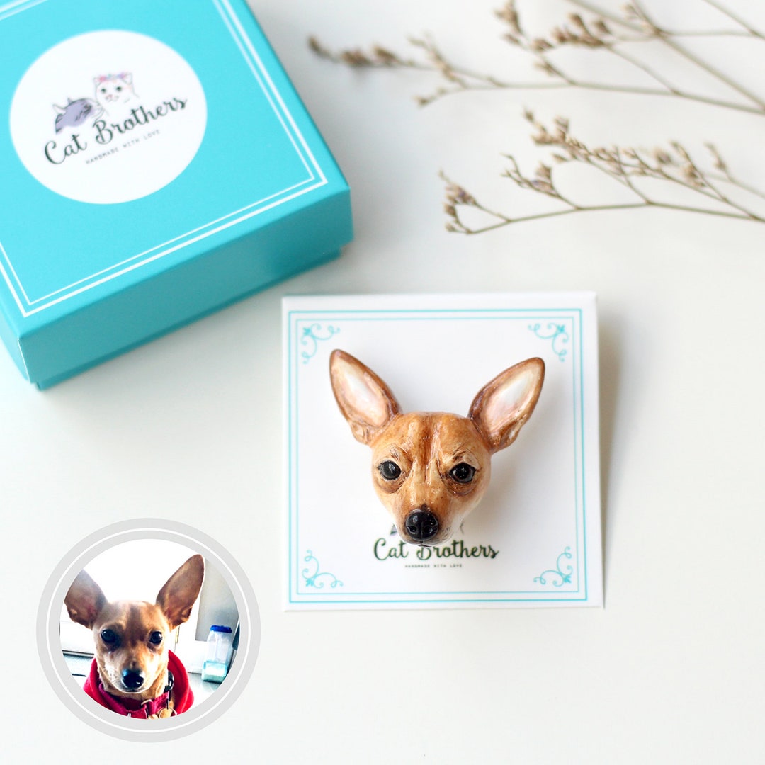 Custom Dog Portraits Brooch, Custom Dog Brooch, Dog Portrait Brooch ...