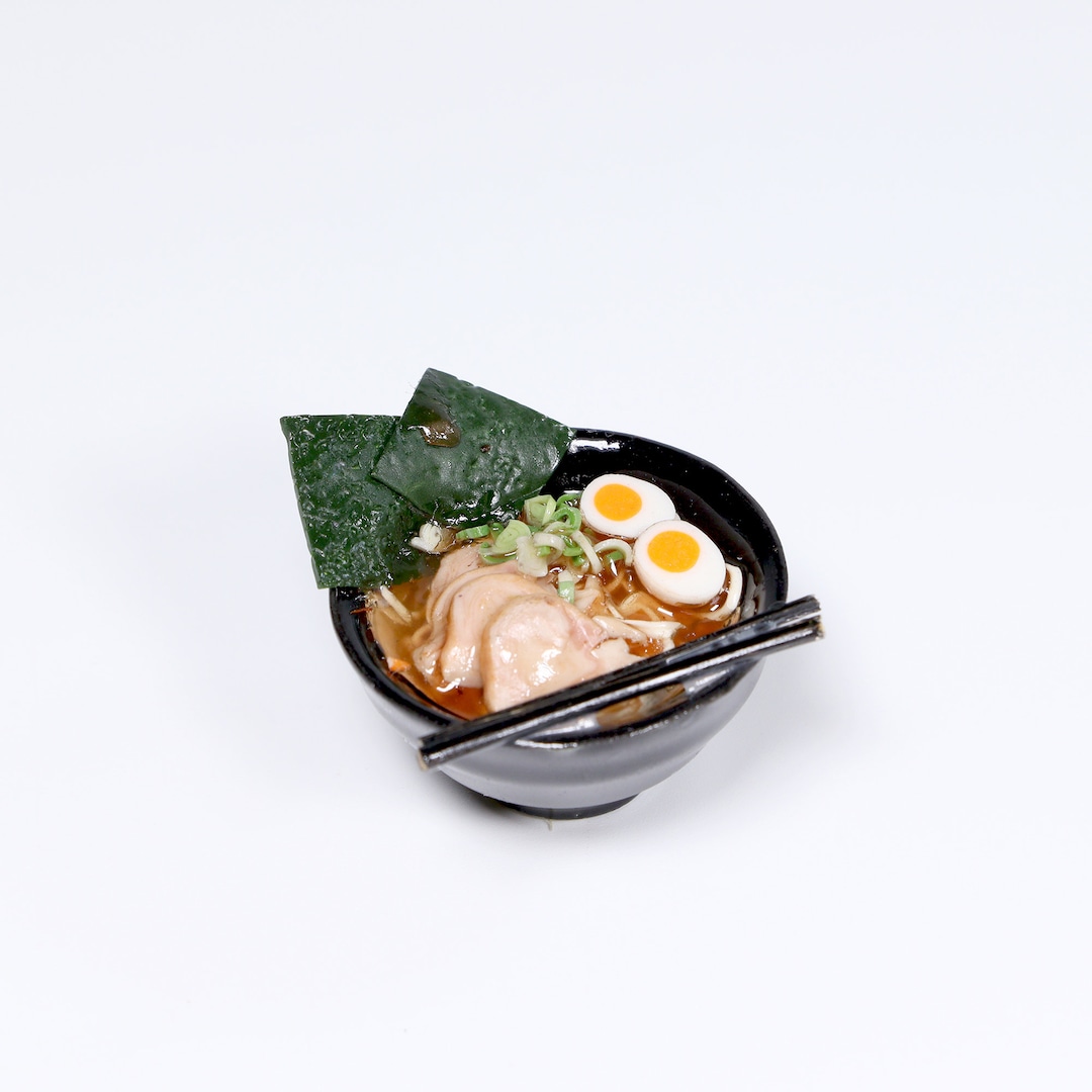 Miniature Ramen Japanese Cuisine in Ceramic Bowl, Miniature Japanese ...