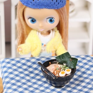 Miniature Ramen Japanese Cuisine in Ceramic Bowl, Miniature Japanese ...