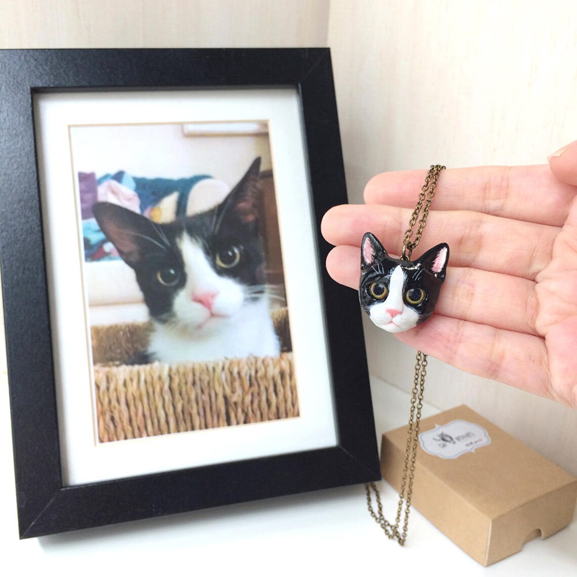 Custom Cat Portraits Necklaces Custom Cat Face Necklaces - Etsy
