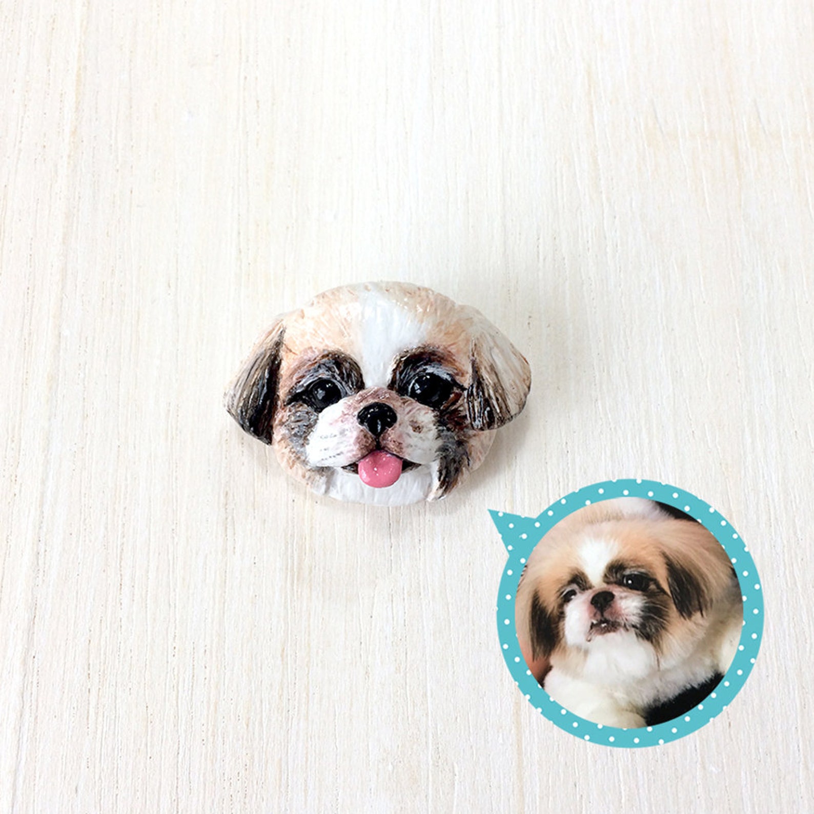 Custom Dog Portraits Brooch, Custom Dog Brooch, Dog Portrait Brooch ...