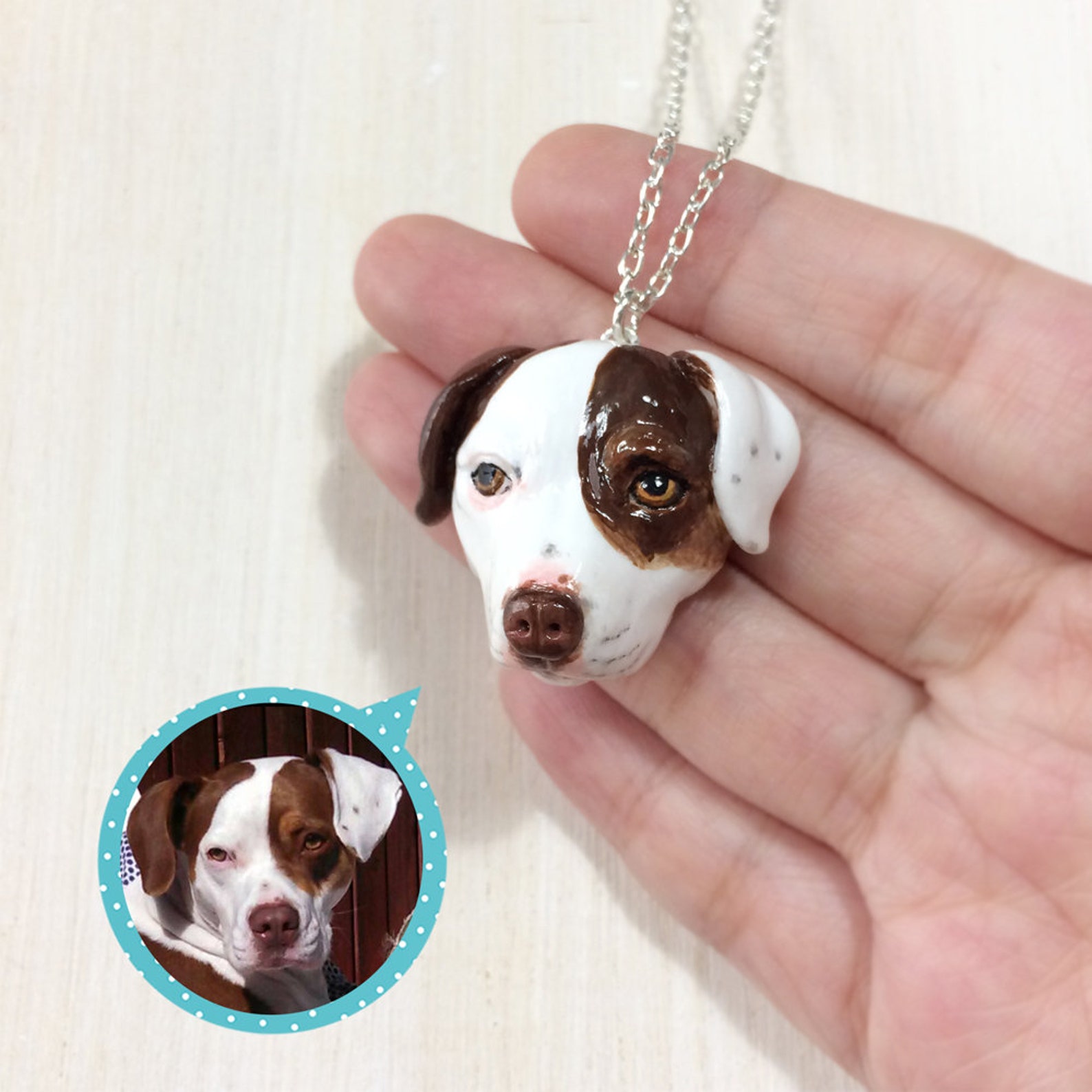 Custom Dog Portrait Necklace, Custom Dog Face Necklace, Custom Dog ...