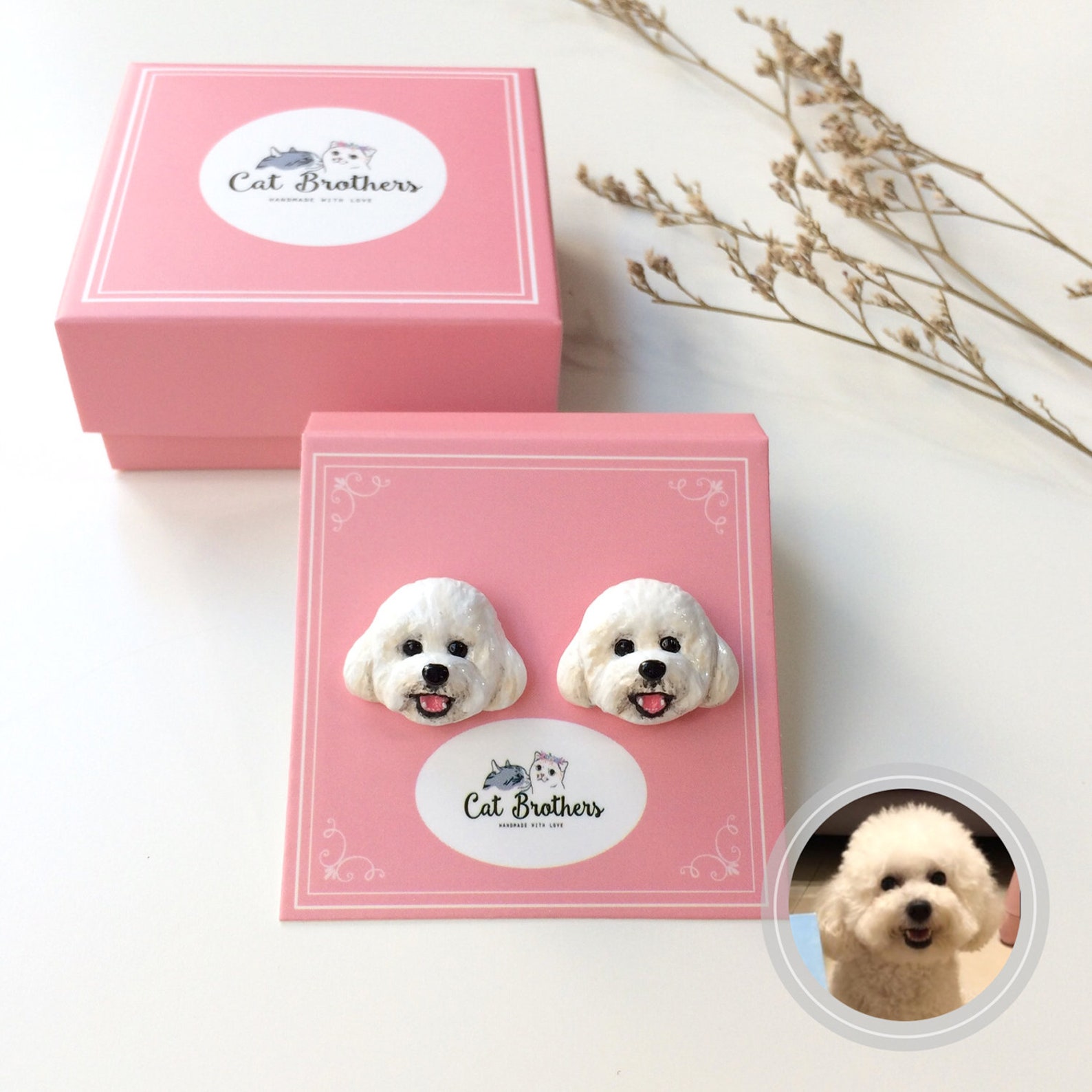 Custom Dog Portraits Earrings Custom Dog Earrings - Etsy