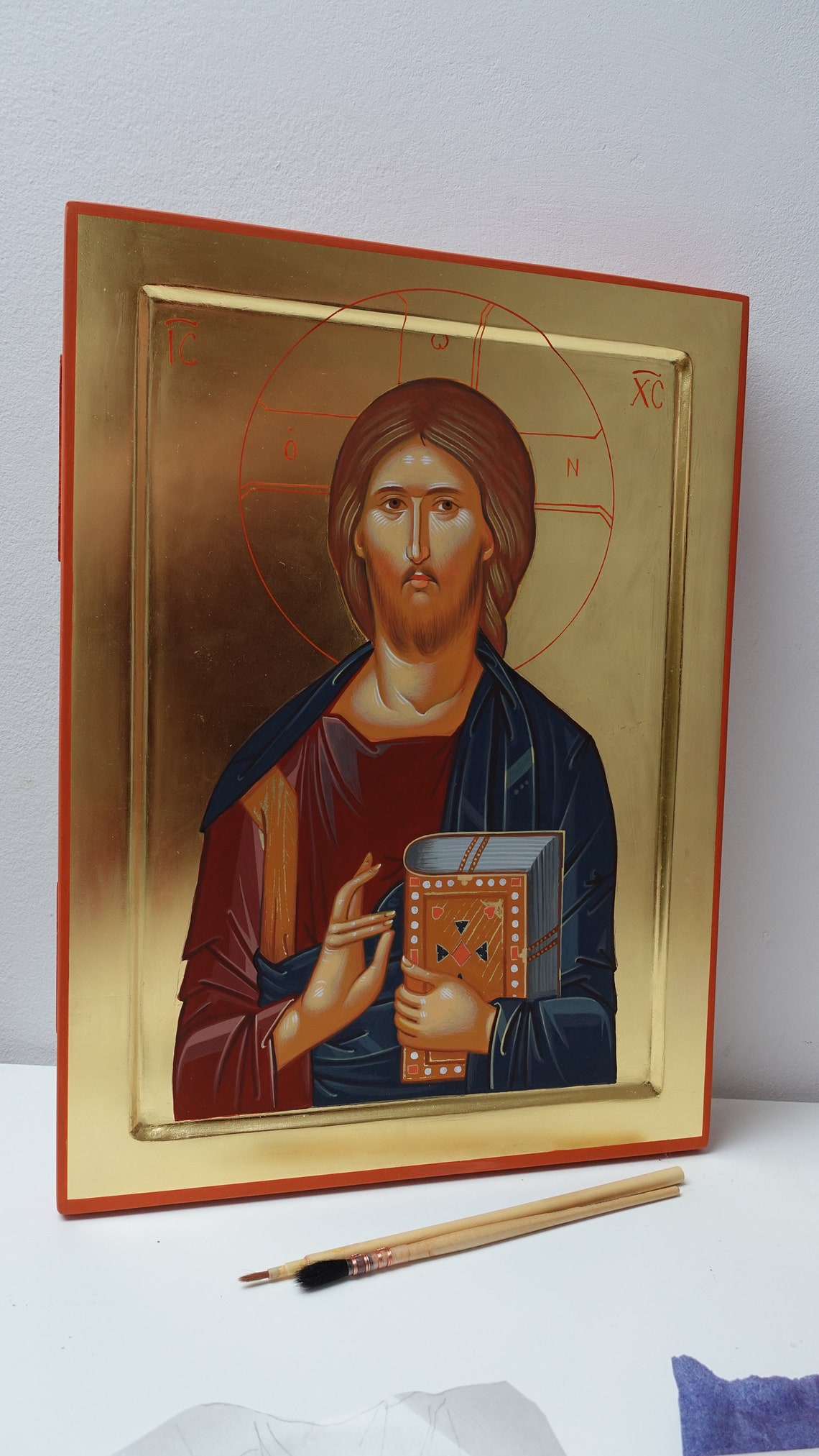 Jesus Christ Icon,pantocrator,byzantine Icon,orthodox Icon,iconography ...