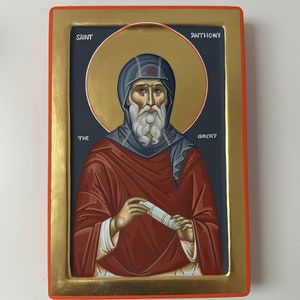 Saint Anthony the Great,byzantine Icon,orthodox Icon,iconography,hand ...