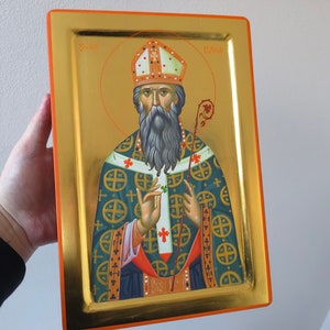 Saint Patrick,byzantine Icon,orthodox Icon,iconography,handpainted Icon ...