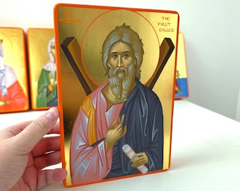 Saint Andrew Icon the Apostle, Handmade Greek Orthodox Icon of St ...