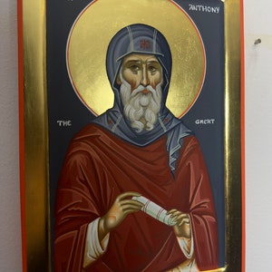 Saint Anthony the Great,byzantine Icon,orthodox Icon,iconography,hand ...
