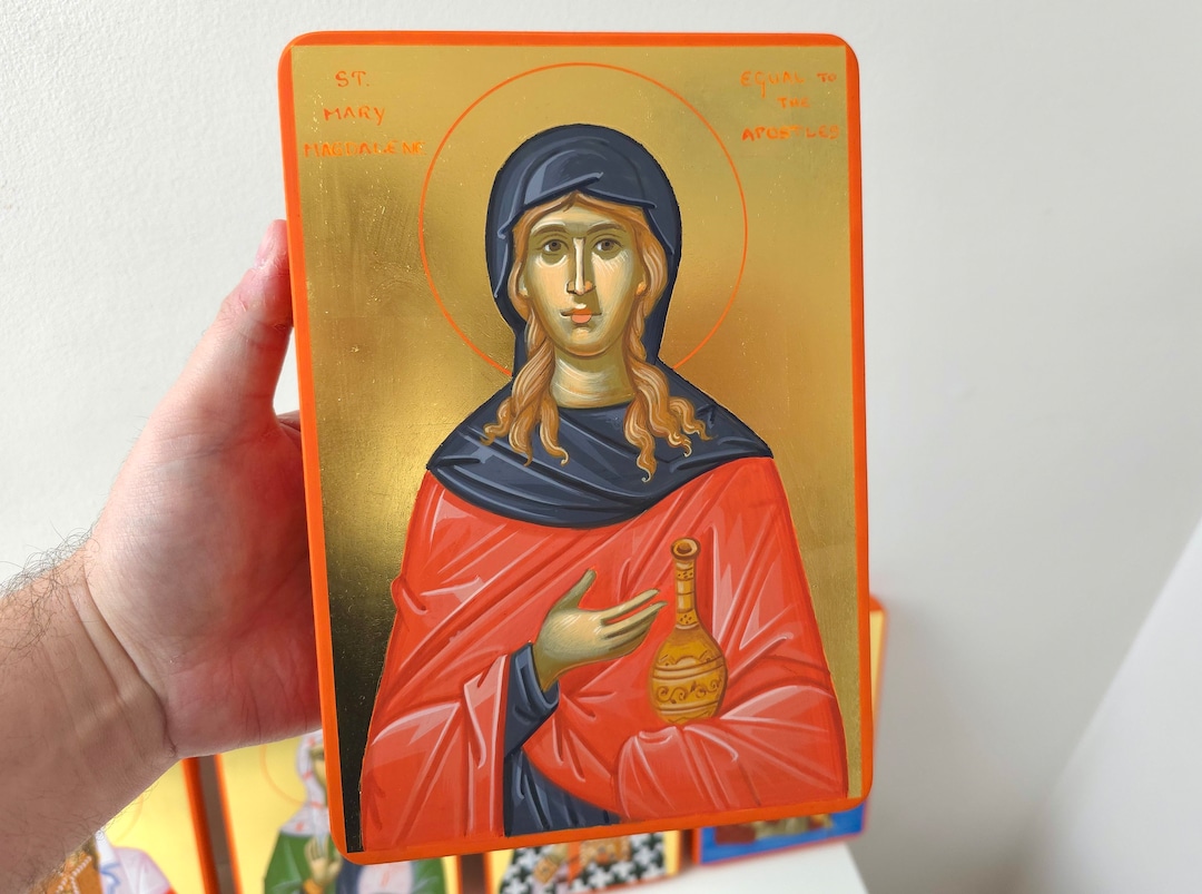 St.mary Magdalene,byzantine Icon,orthodox Icon,iconography,hand Painted ...