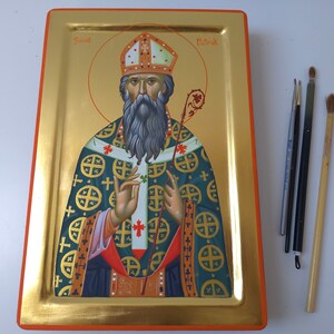 Saint Patrick,byzantine Icon,orthodox Icon,iconography,handpainted Icon ...