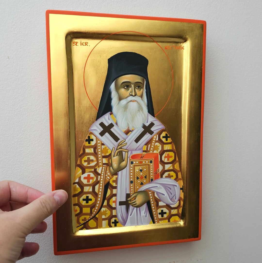 Heilige Nectarios,St.Nectarios,byzantinische Ikone,Orthodoxe Ikone ...