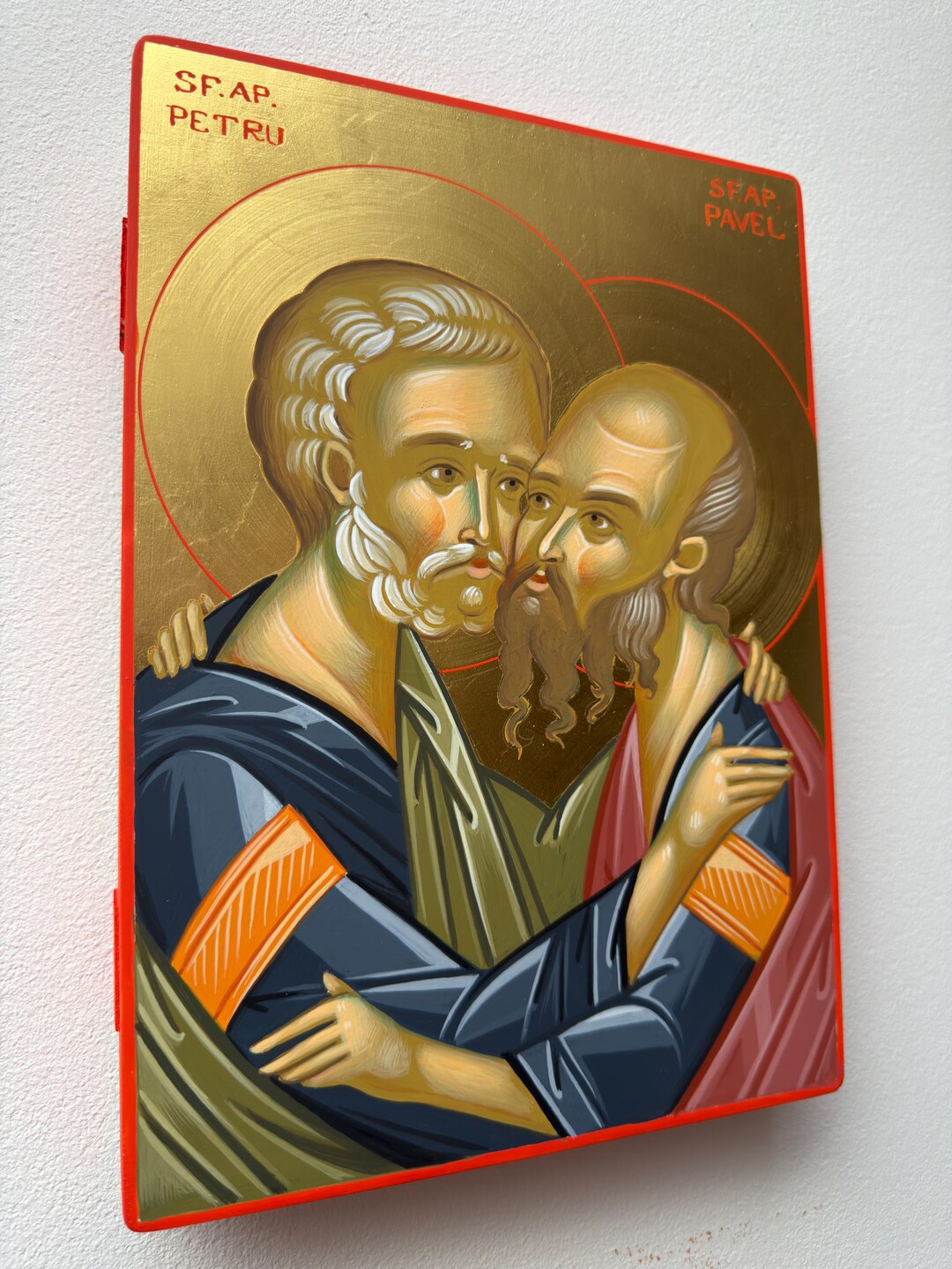 Saint Apostles Peter and Paul, Iconography, Hand Painted Byzantine Icon ...