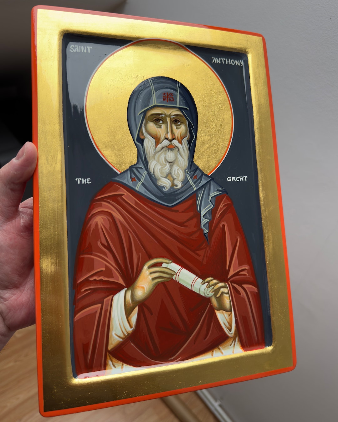 Saint Anthony the Great,byzantine Icon,orthodox Icon,iconography,hand ...