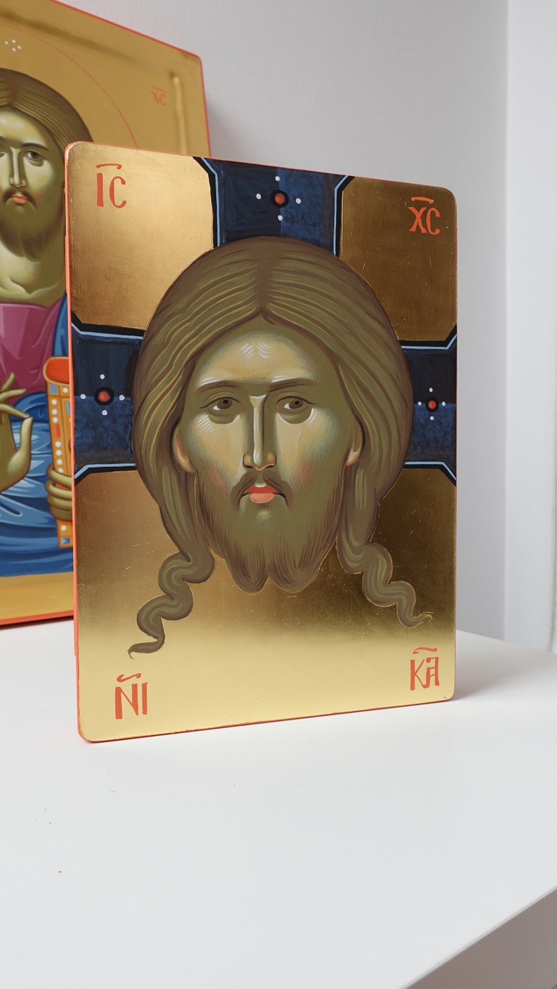 Jesus Christus-Ikone, byzantinische Ikone, äthiopische Ikone ...