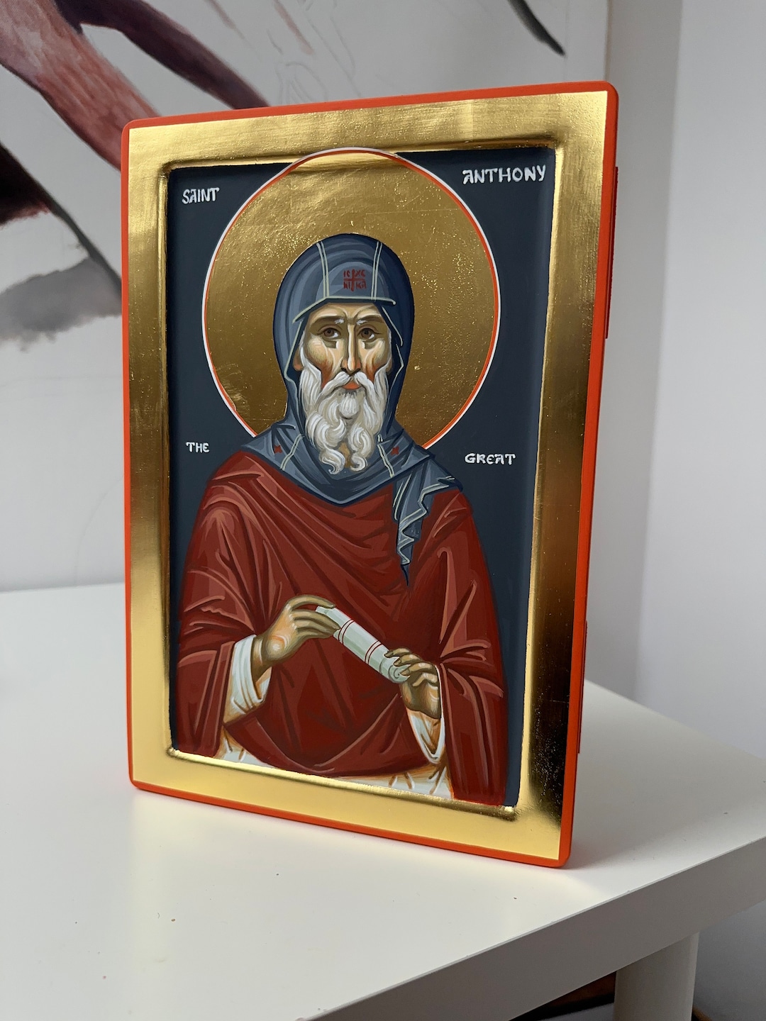 Saint Anthony the Great,byzantine Icon,orthodox Icon,iconography,hand ...