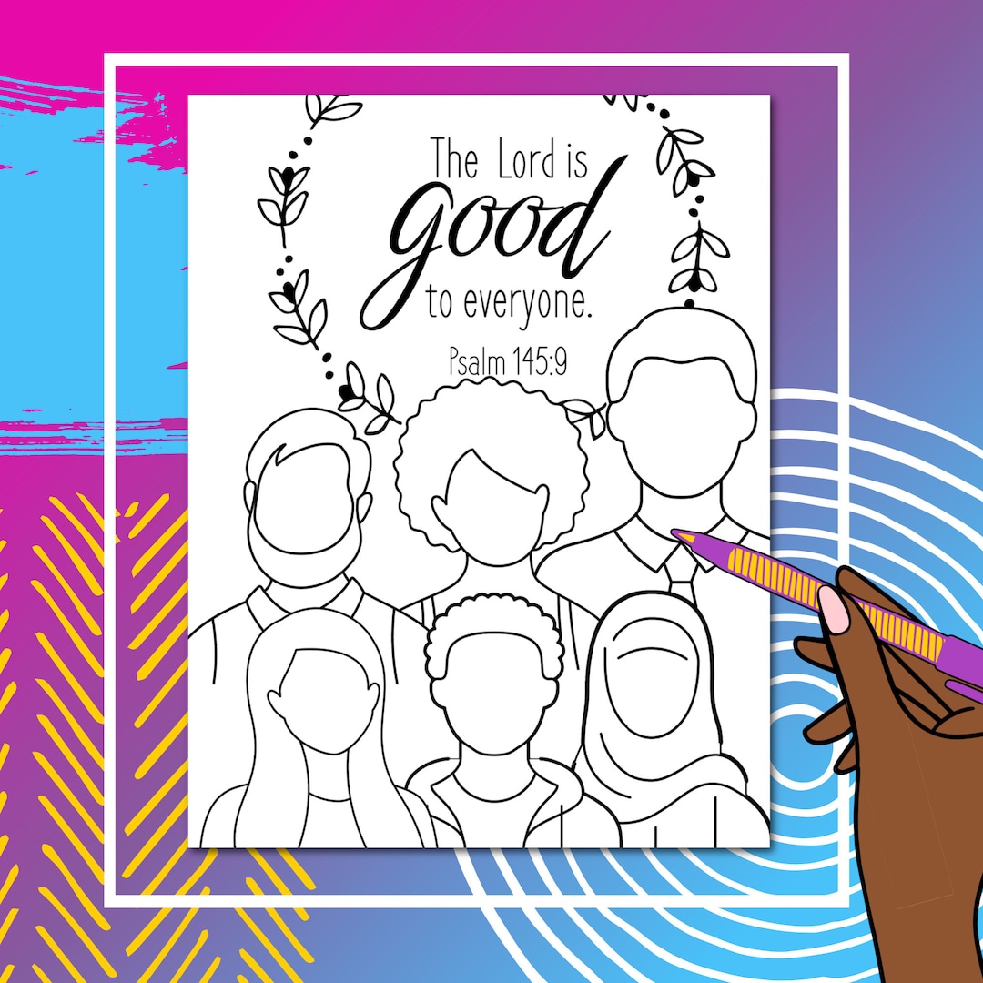 Psalm 145 Coloring Page: God is Good Printable (PDF Download) - Etsy