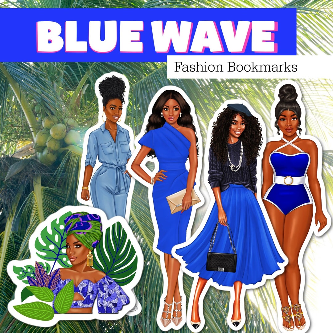 Ladies in Blue Fashion Bookmarks. Reading in Style. Black Mom Reads ...