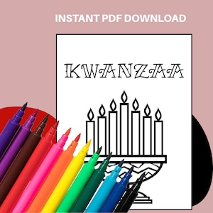 The Seven Principles of Kwanzaa Coloring Page. Instant Pdf Download ...