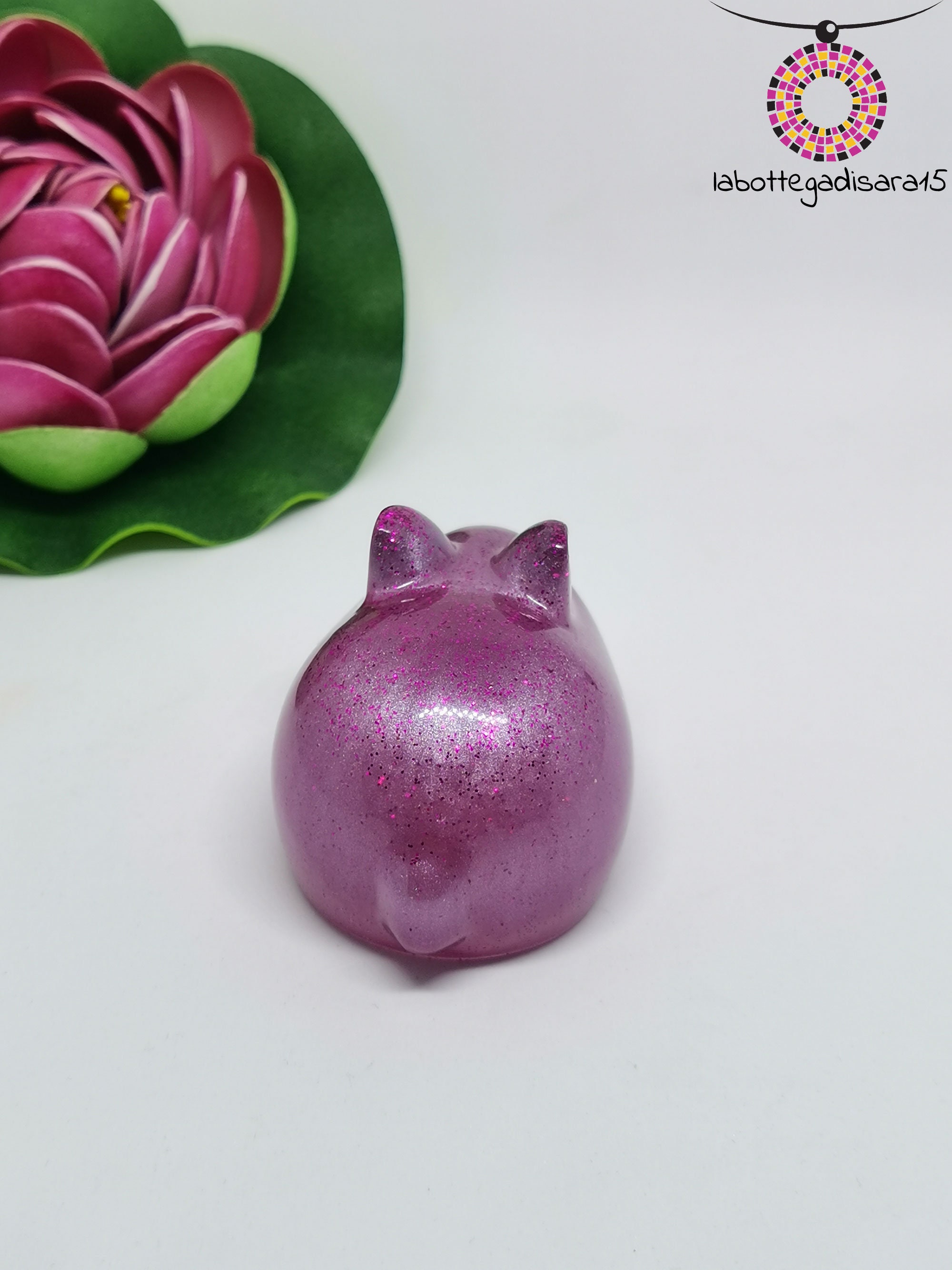 Pink Resin Rabbits With Glitter - Etsy