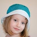Kids Cotton Sun Hat Turquoise/aruba Blue Toddler Sun Hat - Etsy