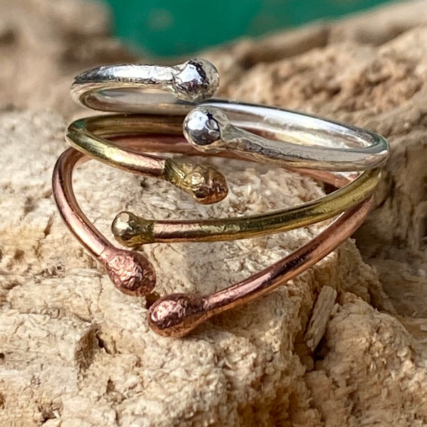 Tri Color Rings - Etsy