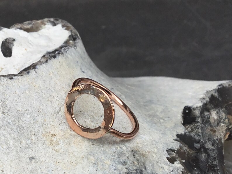 Circle Copper Ring, Open Circle Copper Ring,rustic Copper Ring.viking ...