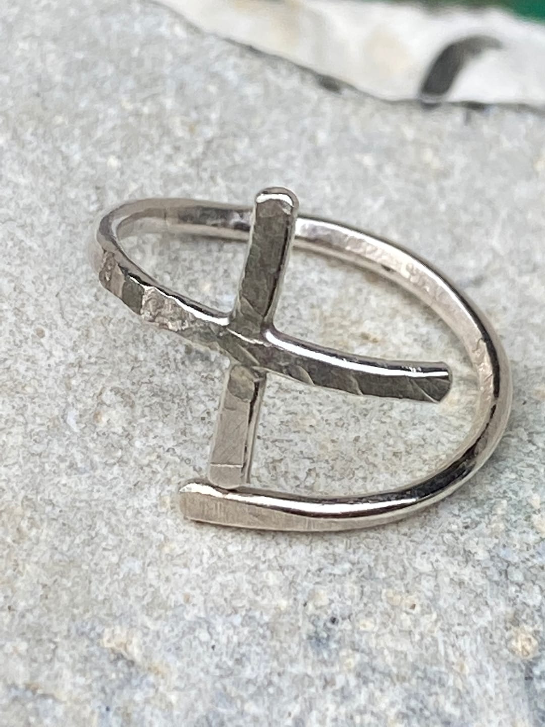 Wrap Cross Silver Ring, Double Band Cross Ring, Protection Cross Ring ...