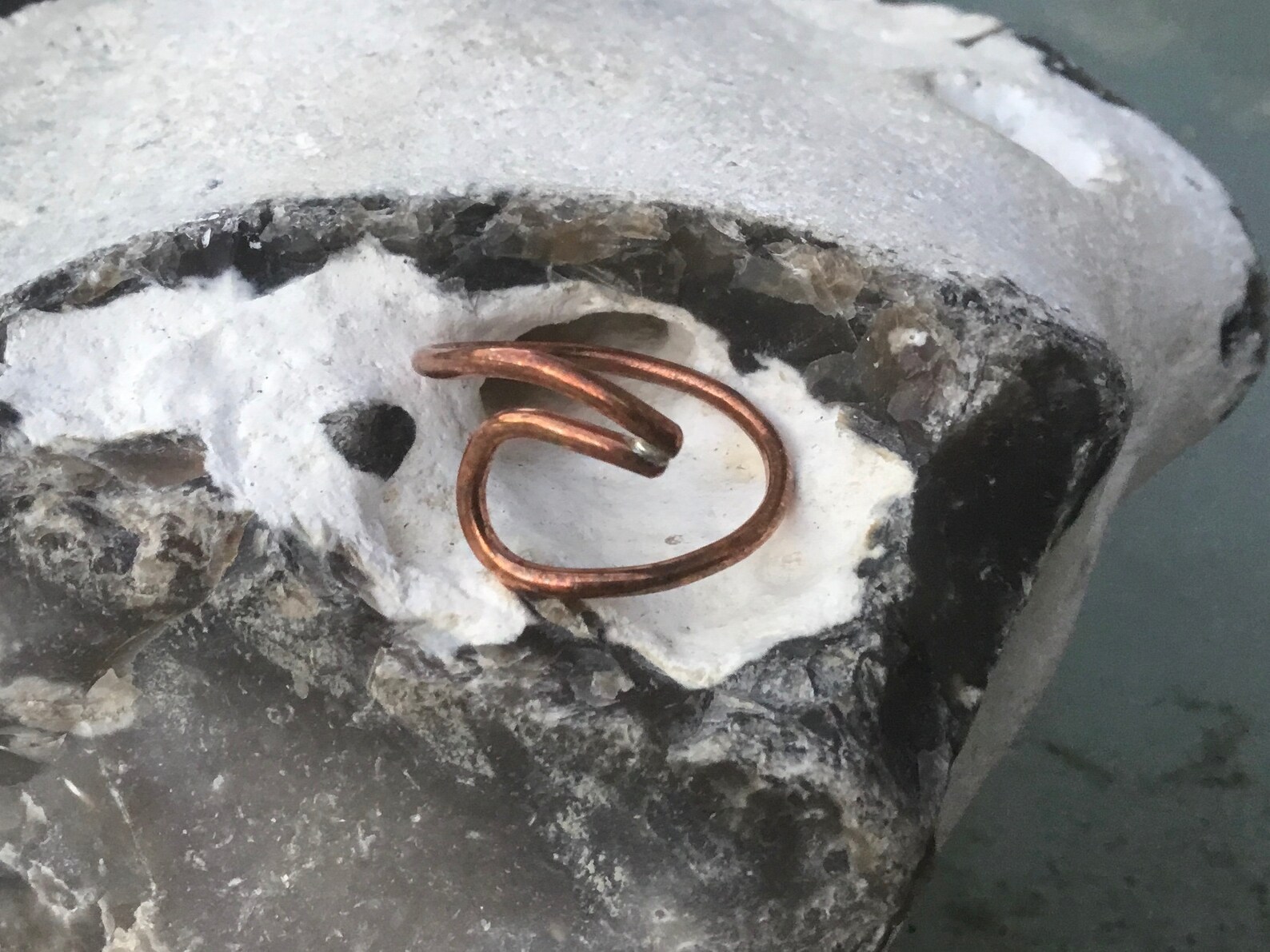 Wave Copper Ring Swirl Copper Ring Spiral Copper Ring - Etsy