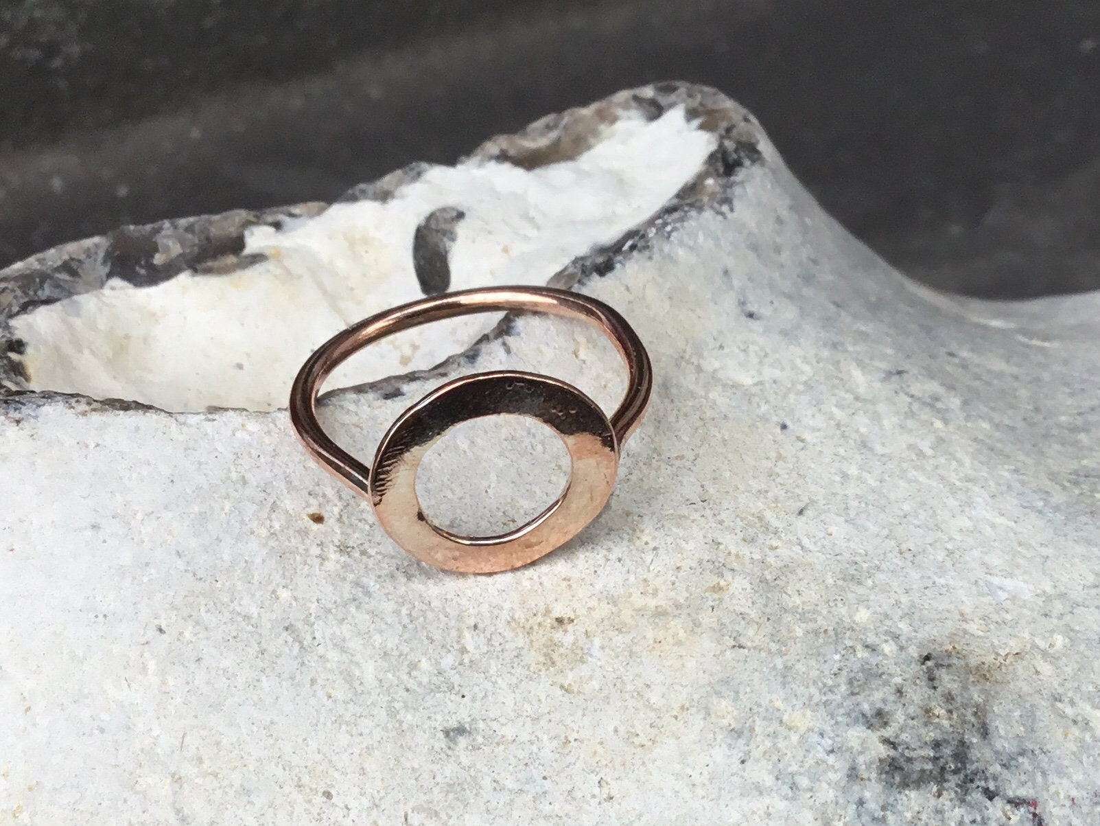 Circle Copper Ring, Open Circle Copper Ring,rustic Copper Ring.viking ...