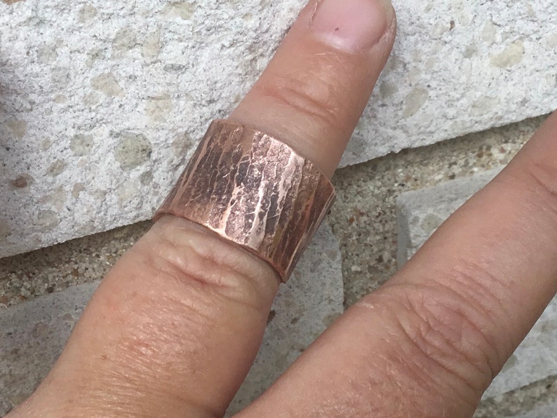 Copper viking ring.hammered copper ring.Men ring.Thumb copper | Etsy