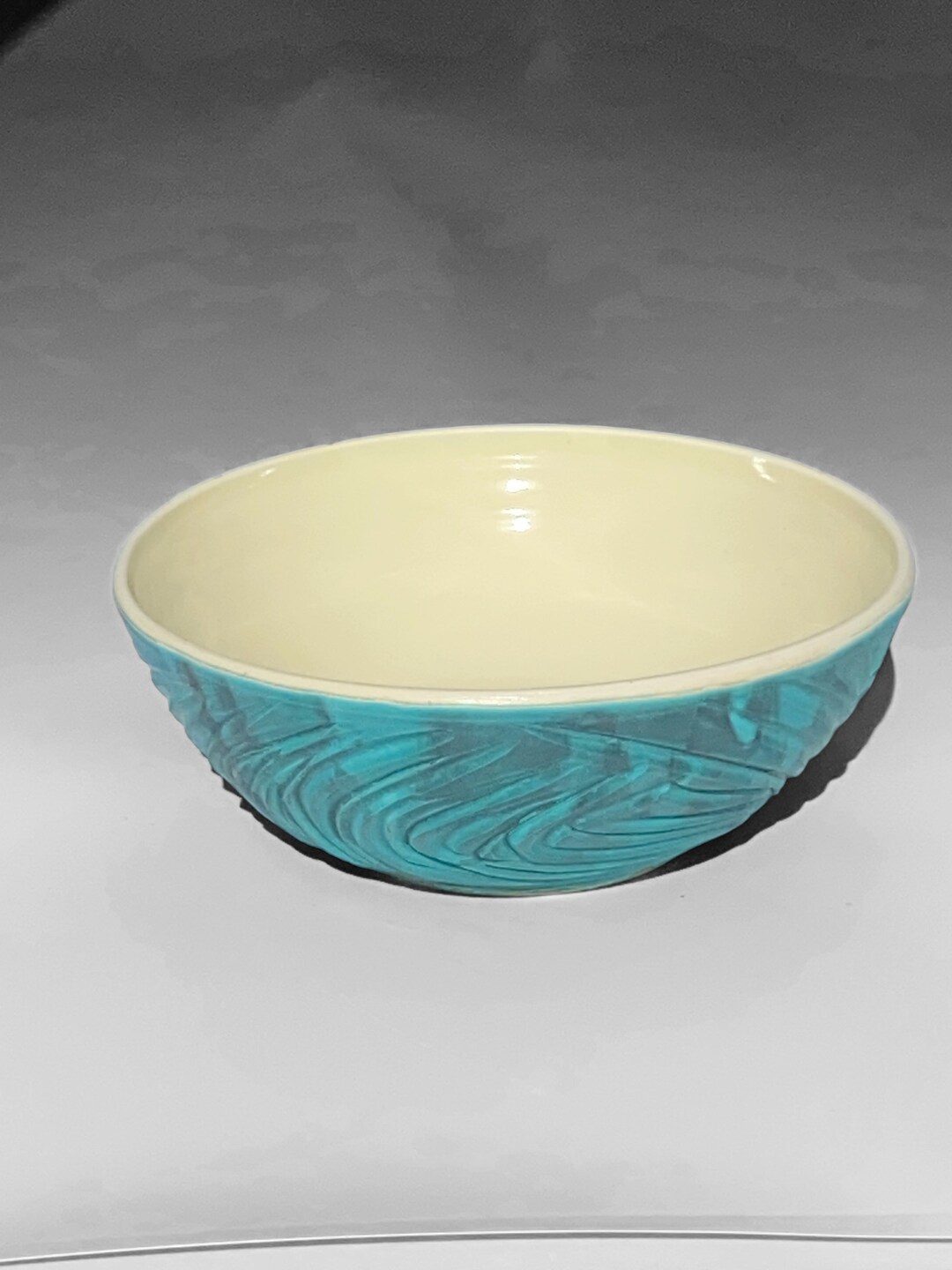 Agateware Large Handmade Pottery Bowl - Sage Salad Bowl - Marble ...