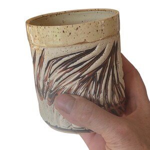 Unique Handless Agateware Pottery Mug: Artisan-crafted Elegance for ...