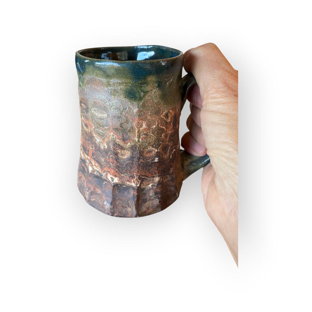 Fluted Stoneware Mug – Marbled Colored Clays With Japanese Neriage ...